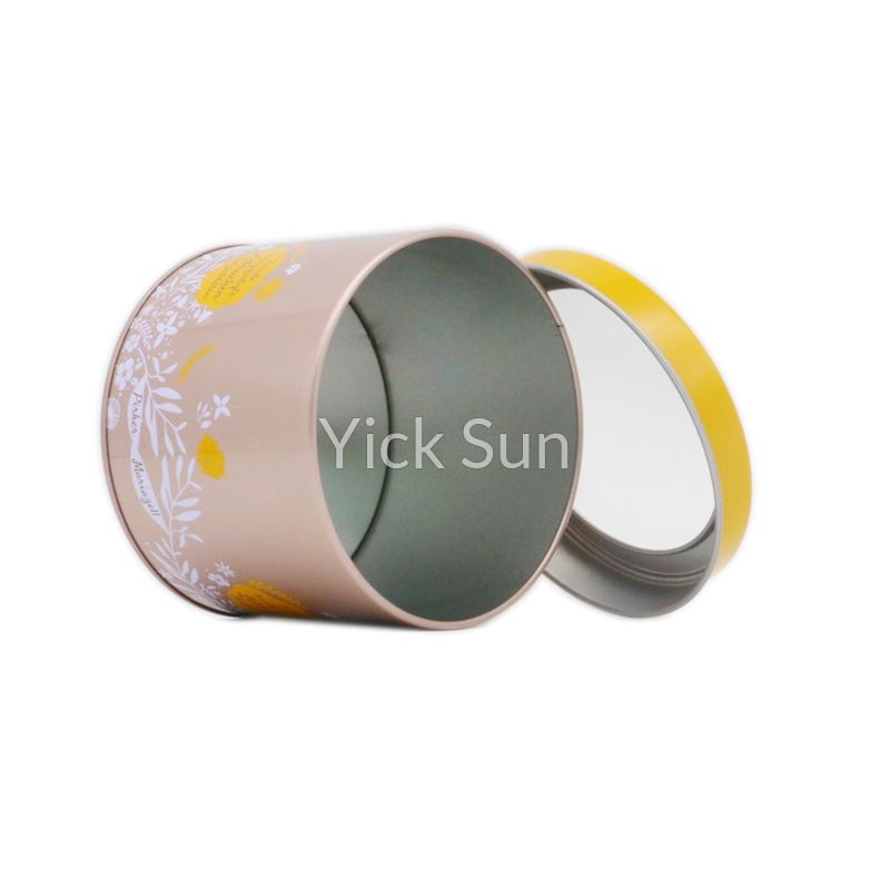 Round Window Tin Box, Round Metal Tin Box With Clear Window Lids