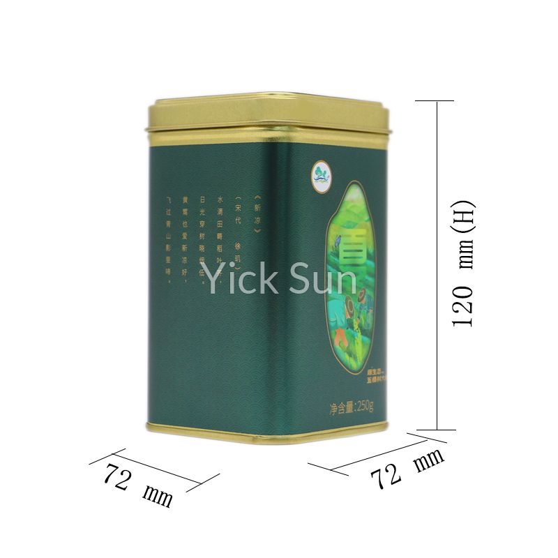 Tea Tins Walmart, Red Tea Tin, Square Green Tin Box