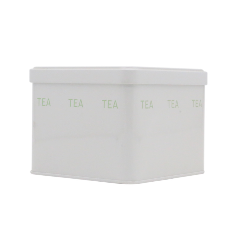 Tagalong Tea Tins, Red Tea Tin, Square Green Tin Box