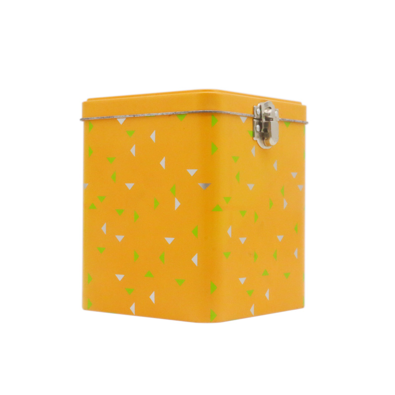 Tea Tins With Lock, Red Tea Tin, Square Green Tin Box