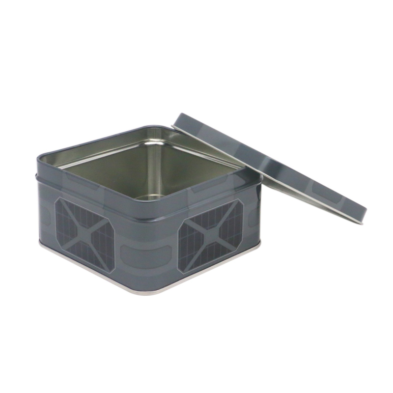 Tea Tin Window, Clean Tea Tin, Window Square Tin Can
