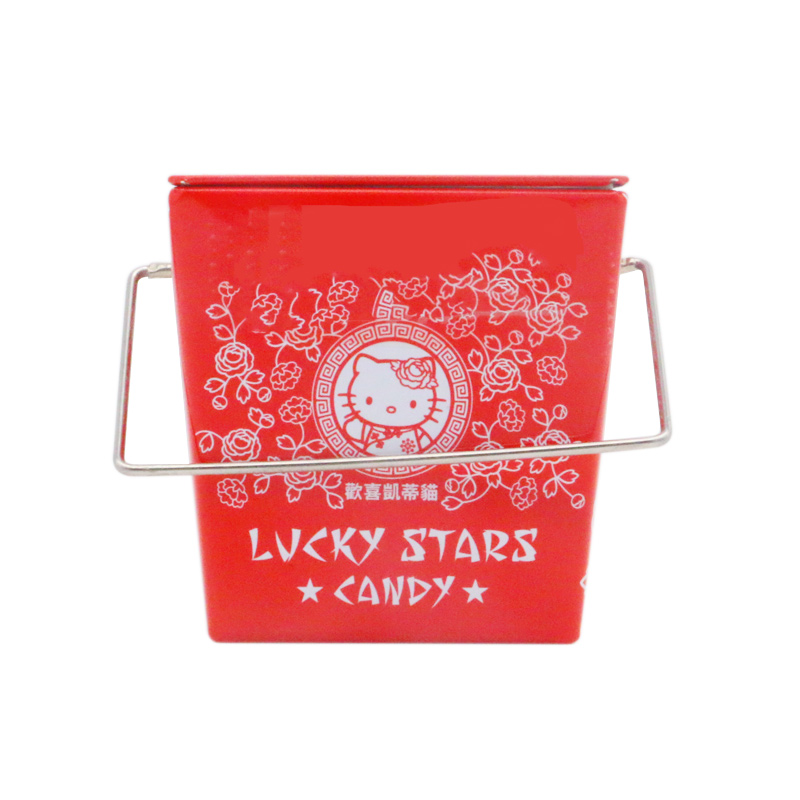 Christmas Candy Tins, Red Tea Tin, Square Green Tin Box