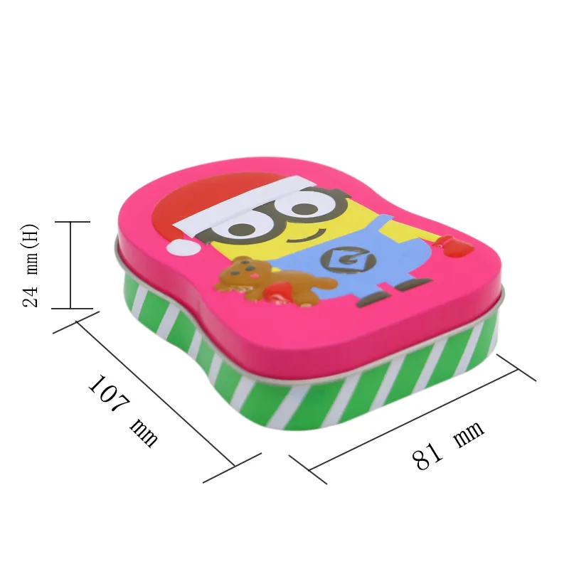 SpongeBob Christmas Tins, Red Tea Tin, Square Green Tin Box