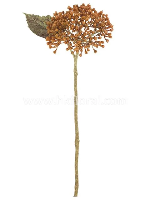 38cm Dry Hydrangea Spray/18 Tips/1 Lv/Dry Color