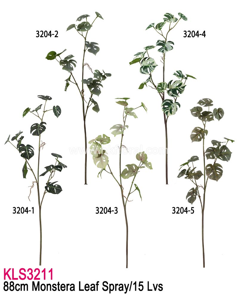 Wholesale Artificial Monstera Leaf Spray