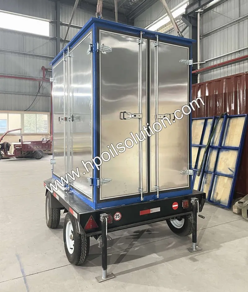 Weather-proof Mobile Trailer Type Transformer Oil Regeneration System