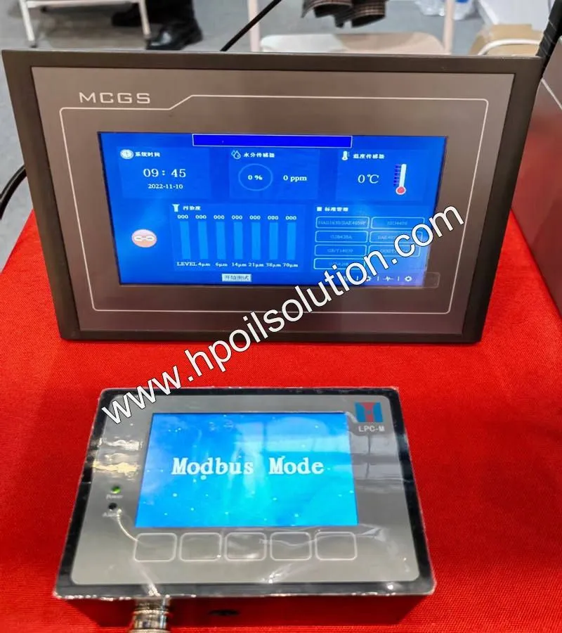 Online Contamination Monitor for Hydraulic Oil Particle Counter