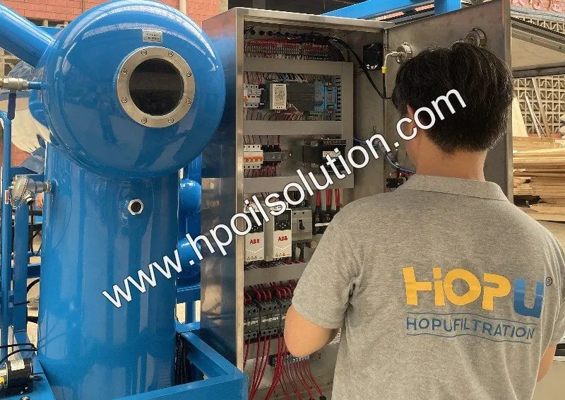 Customer site inspection transformer oil filtration machine ，Oil ...