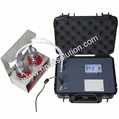 Oil Particle Counter for Lube Hydraulic Oil NAS and moisture PPM analyzer