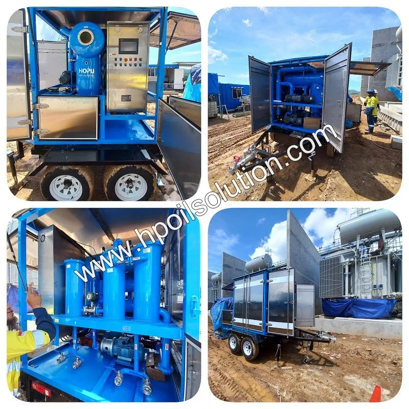Site working mobile trailer transformer oil purifier machine news