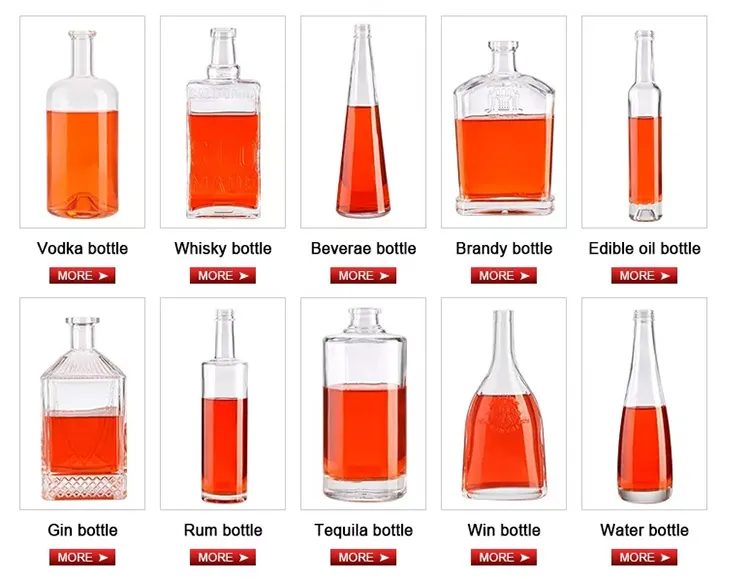 Angular clear glass spirits bottle 750ml