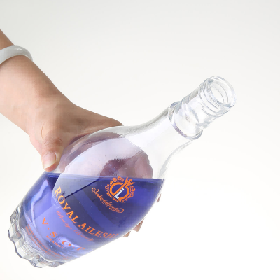 1 liter water alcohol personalized liquor glass bottle