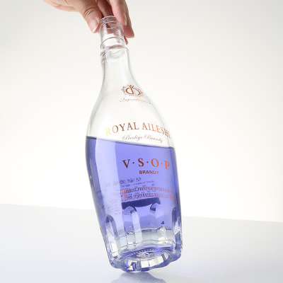 1 liter water alcohol personalized liquor glass bottle