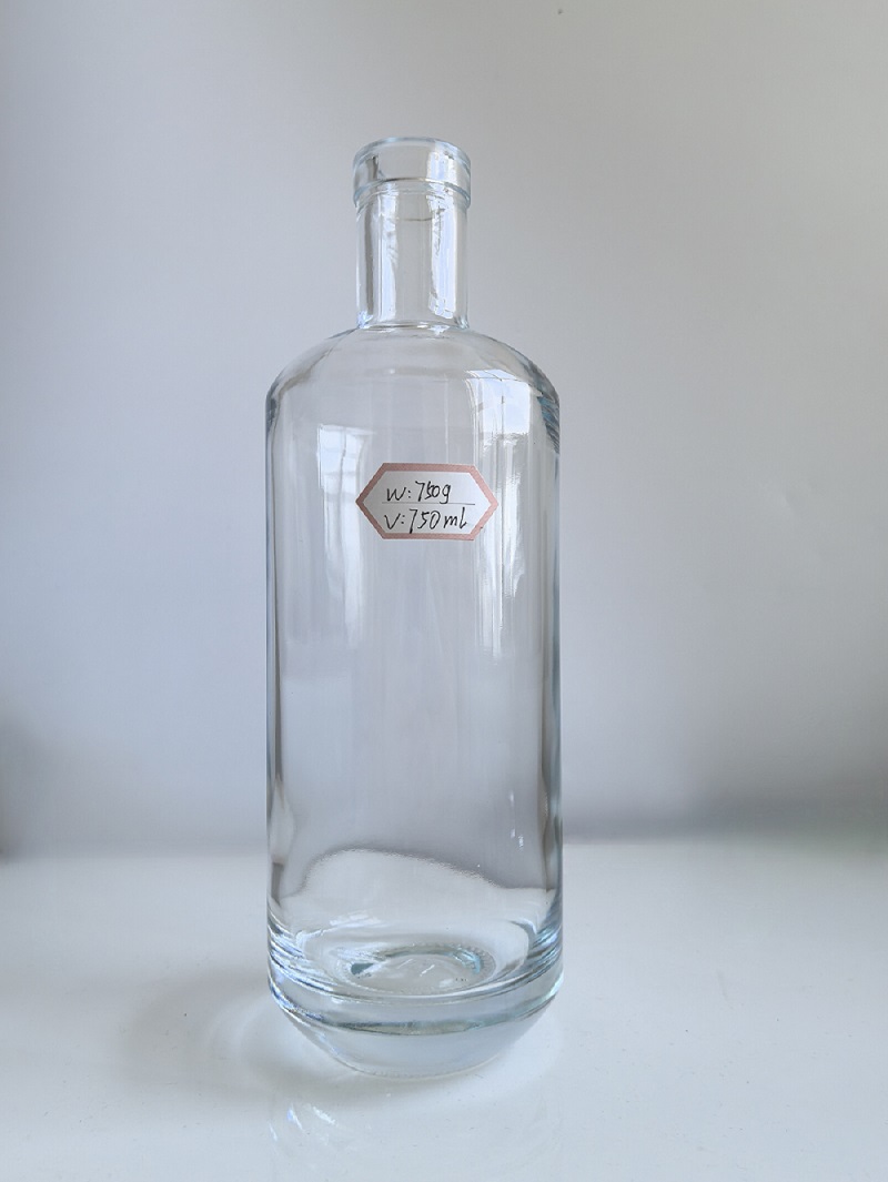 Custom 750ml Glass Bottle of Wine Alcohol - for Liquor Whiskey Vodka