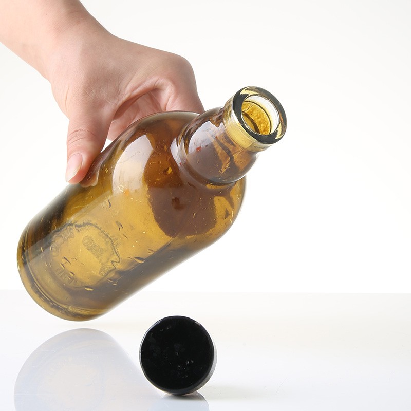 custom empty alcohol glass beer bottles with lids