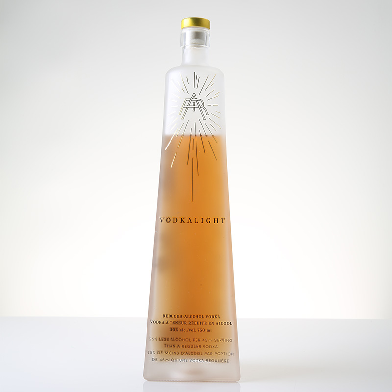 Unique Frosted Triangle Shape Vodka Glass Bottles For Liquor And Lids