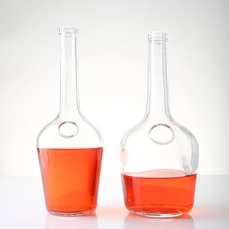 Crystal Long Neck Liquor Glass Bottle With Lid