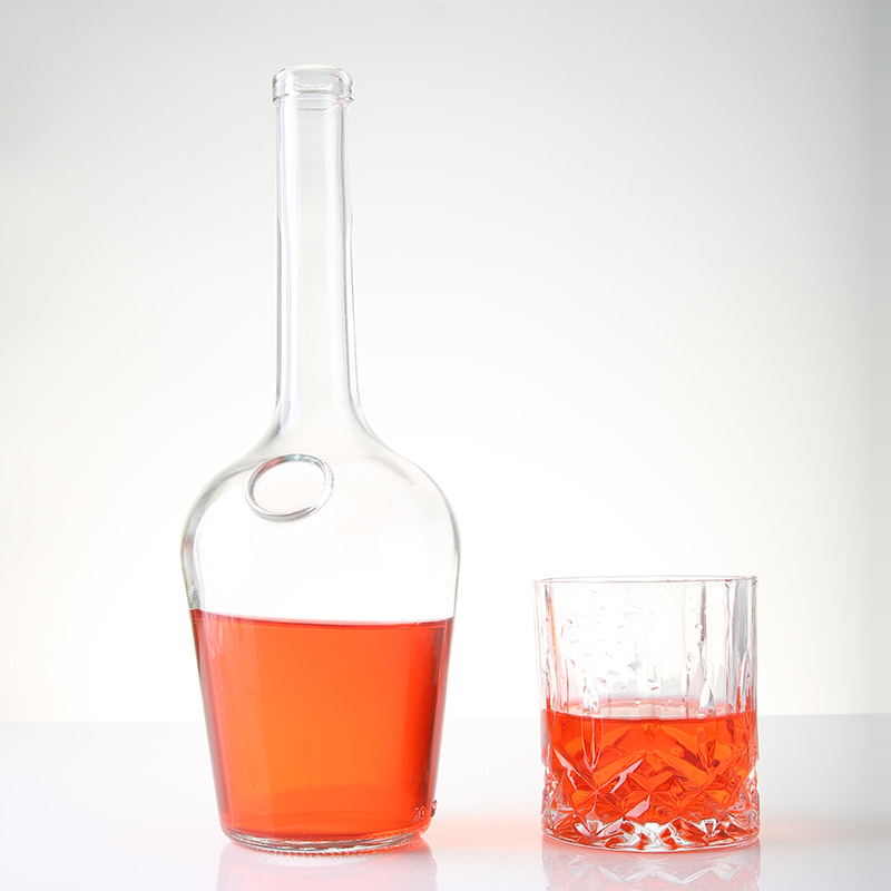 Crystal Long Neck Liquor Glass Bottle With Lid