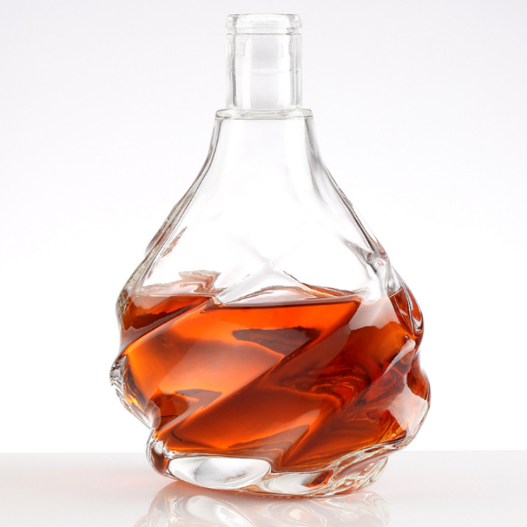 transparent liquor bottles for brandy 700ml 750ml