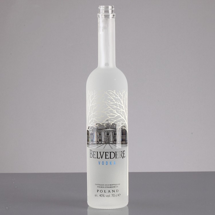 Empty Frosted Glass Bottles For Liquor With Lids