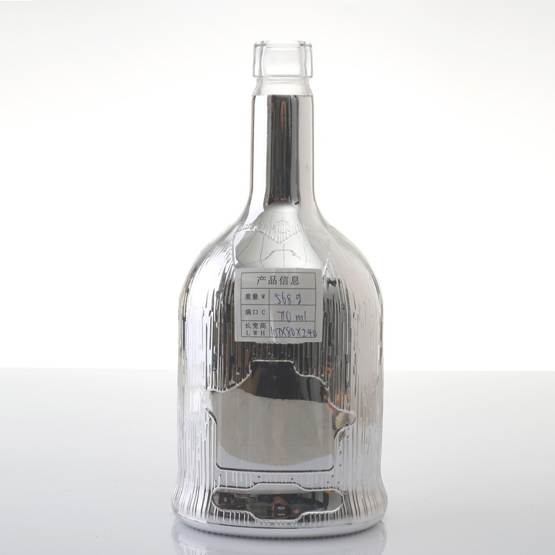 Best Unique Electroplating Silver Liquor Glass Bottle Supplier