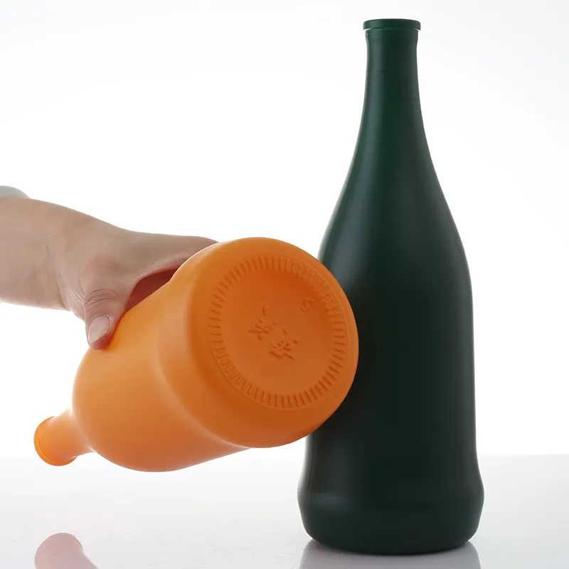 Decorative Colored Frosted Glass Bottles With Corks Wholesale