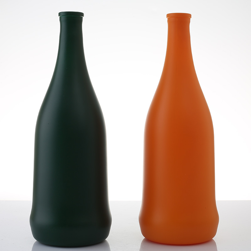 Decorative Colored Frosted Glass Bottles With Corks Wholesale