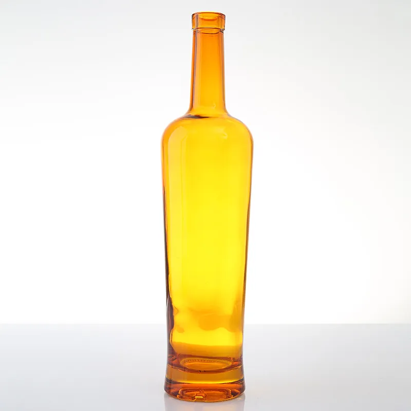750 ml custom personalized yellow liquor bottle height