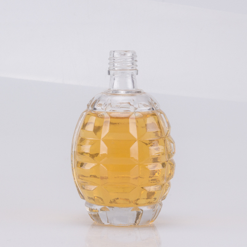 Bomb Shape 250ml Glass Bottle with Lid