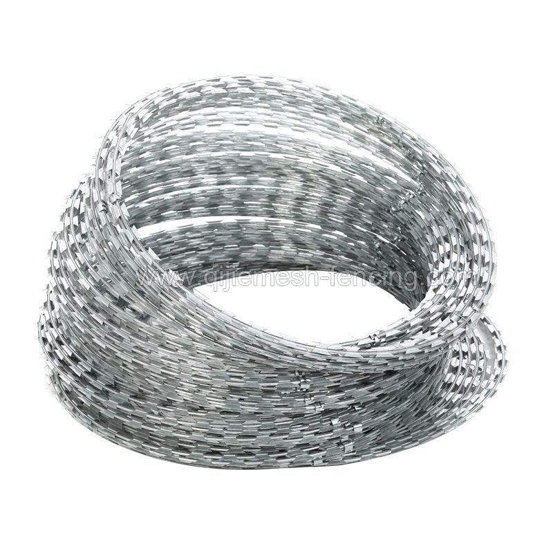 Spiral Single cross razor concertina wire