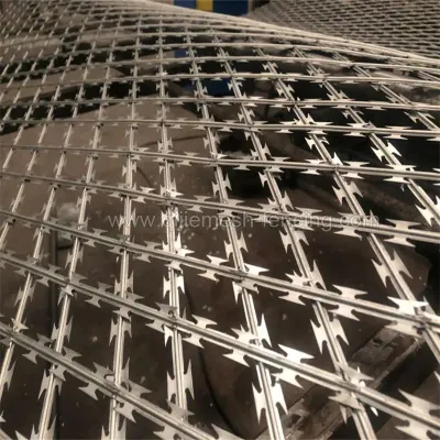 Welded razor wire mesh fence factory