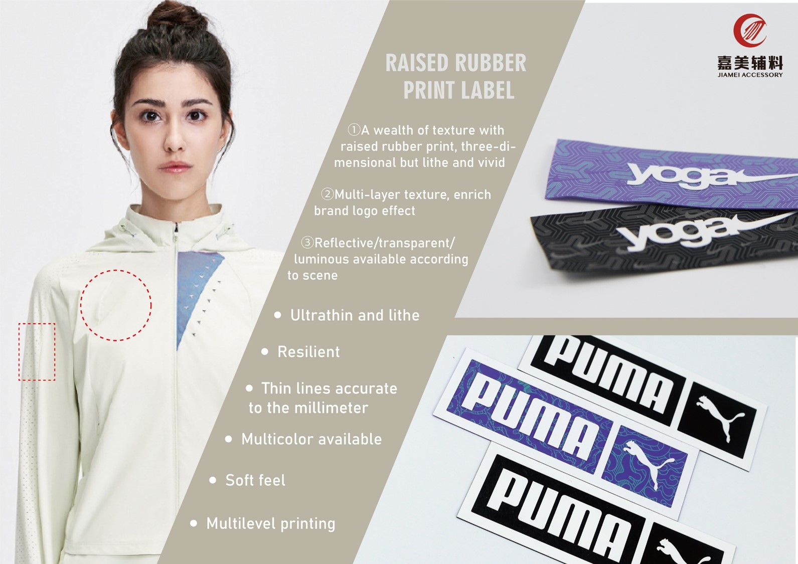 Raised Heat Transfer Rubber Print Label
