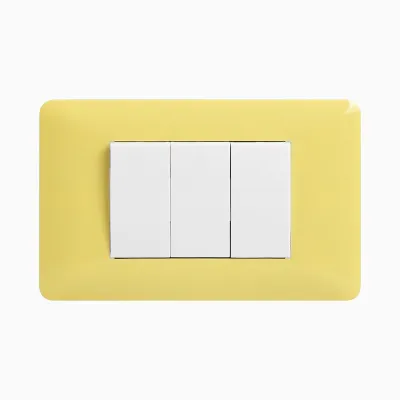 V12 Series Yellow Green Border Switch&Socket