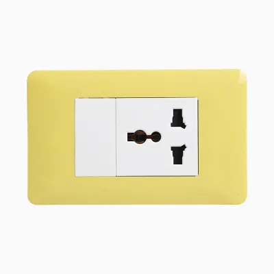 V12 Series Yellow Green Border Switch&Socket