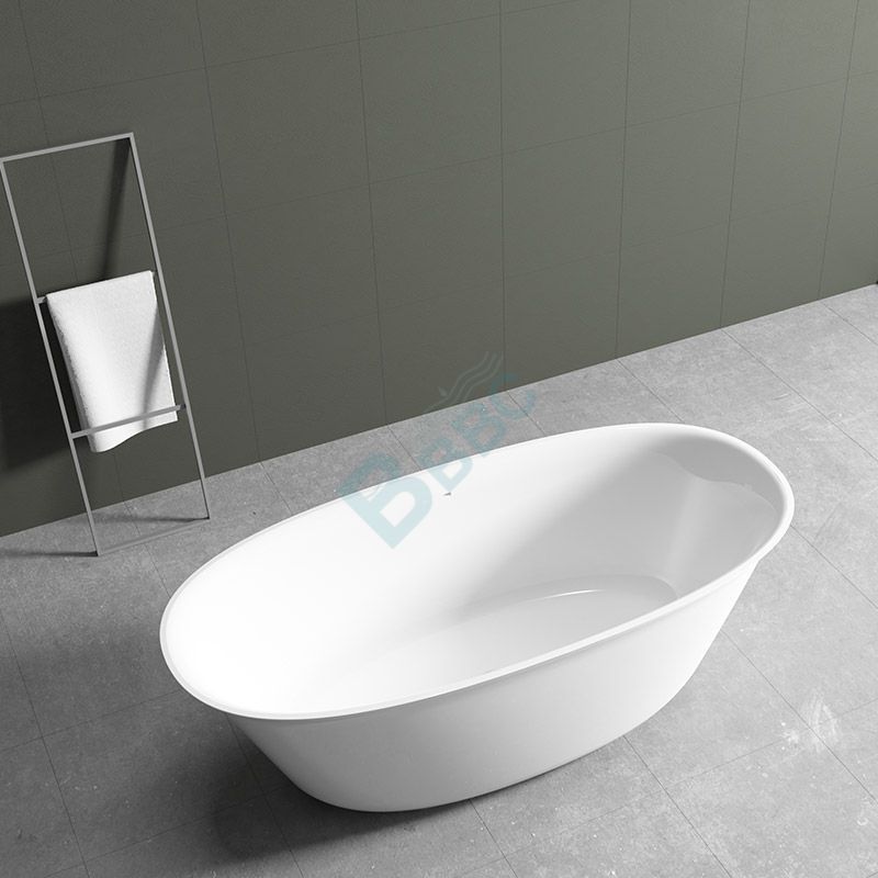 Curved Edge of Acrylic free- standing Bathtub