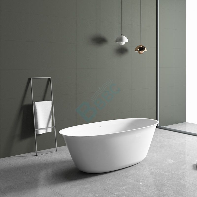 Curved Edge of Acrylic free- standing Bathtub