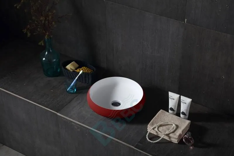 Sunken Edge Solid Surface Countertop Basin