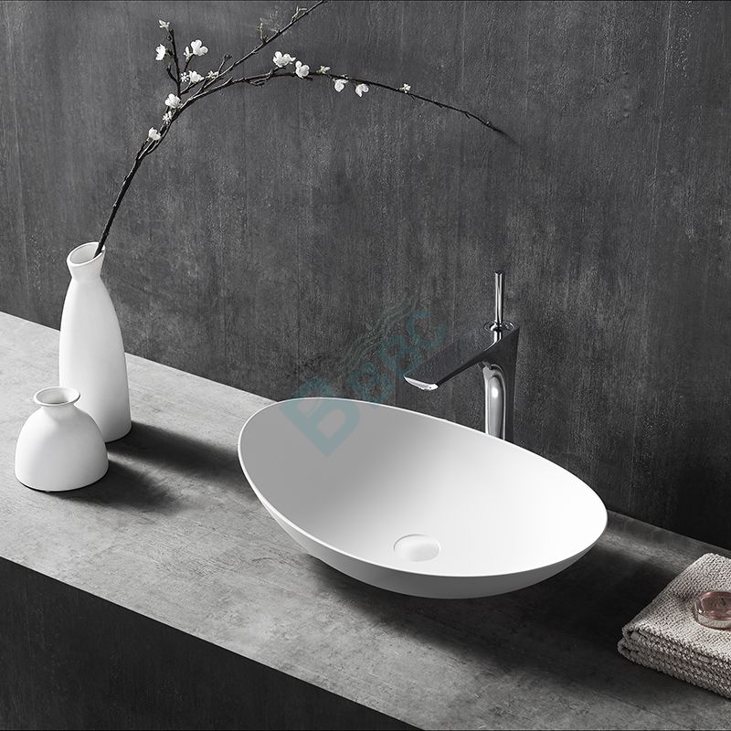 Boat Shape Solid Surface Countertop Basin