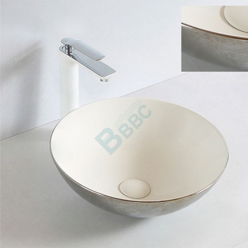 classical round ceramic countertop basin