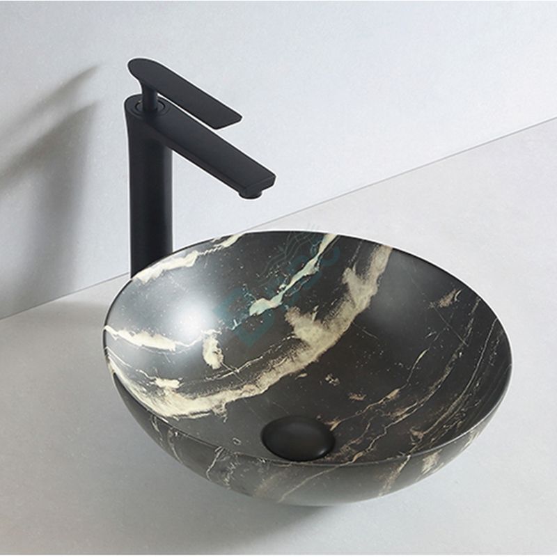 classical round ceramic countertop basin