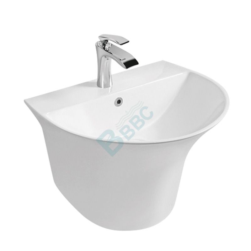 a series round edge ceramic wall-hung basin
