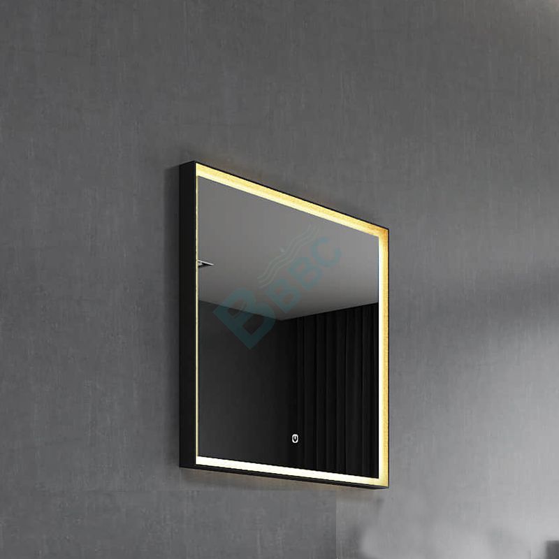 square aluminum frame LED mirror for bathroom