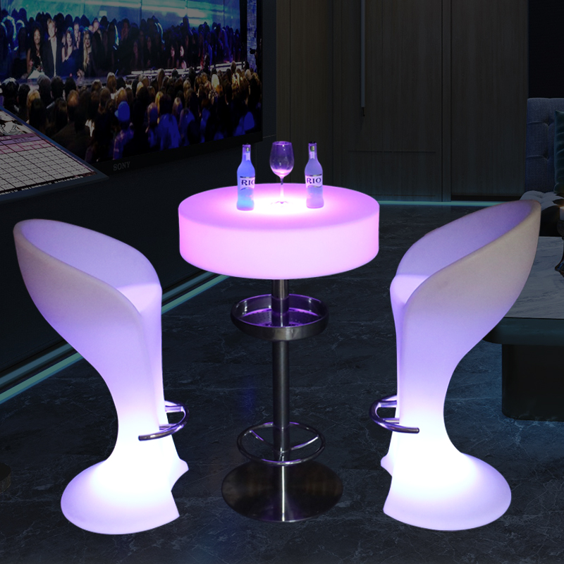 led tisch Glowing bar tables led poseur table cocktail table