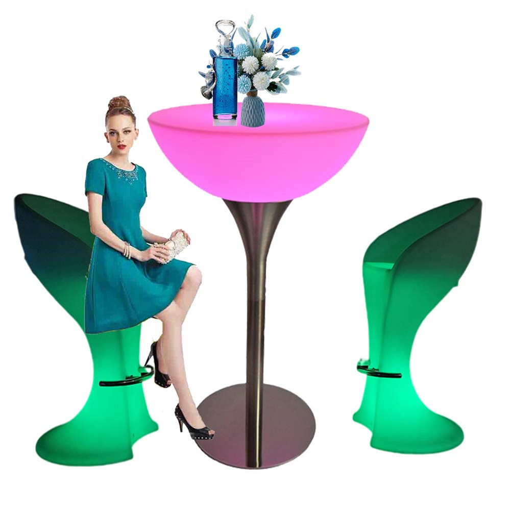 Night Club illuminated furnitureLED cocktail table for bar events,led ...