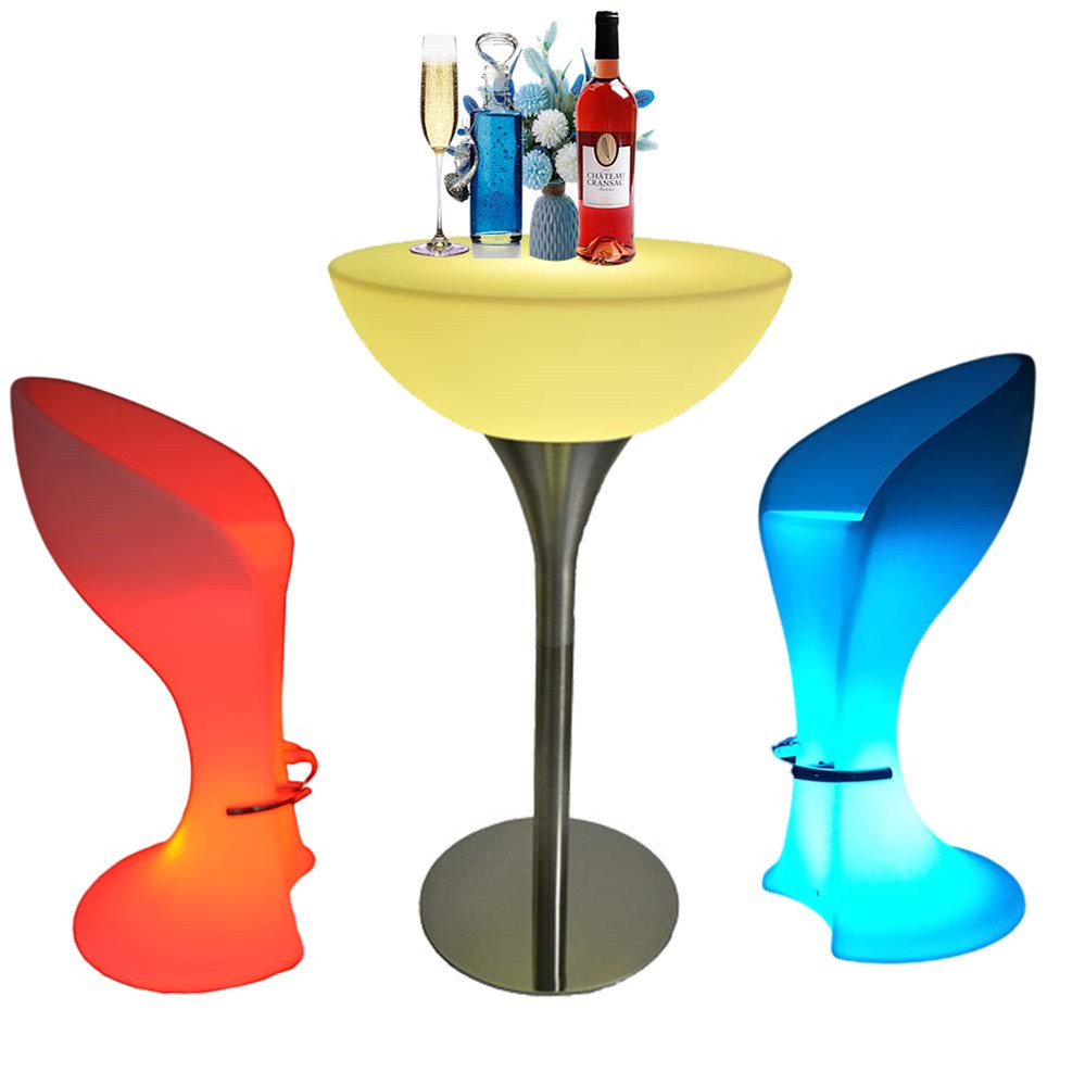 Night Club illuminated furnitureLED cocktail table for bar events,led ...