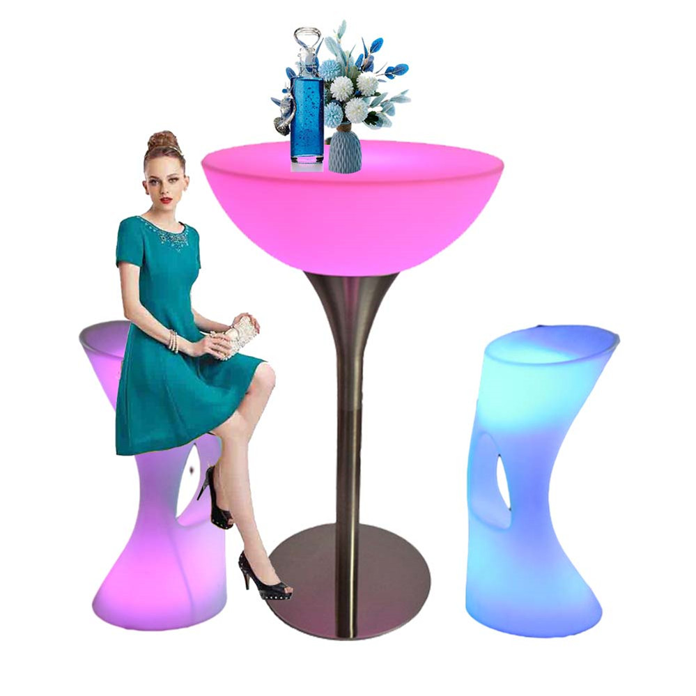 Night Club illuminated furnitureLED cocktail table for bar events,led ...