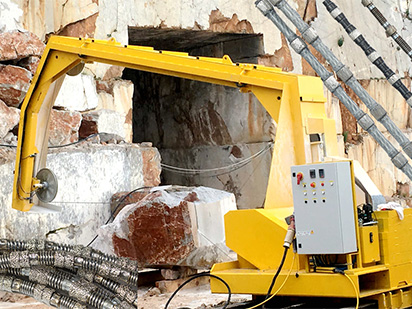 Diamond wire saw- OPERATION WITH CLEANING AND MAINTENANCE AFTER SAWING