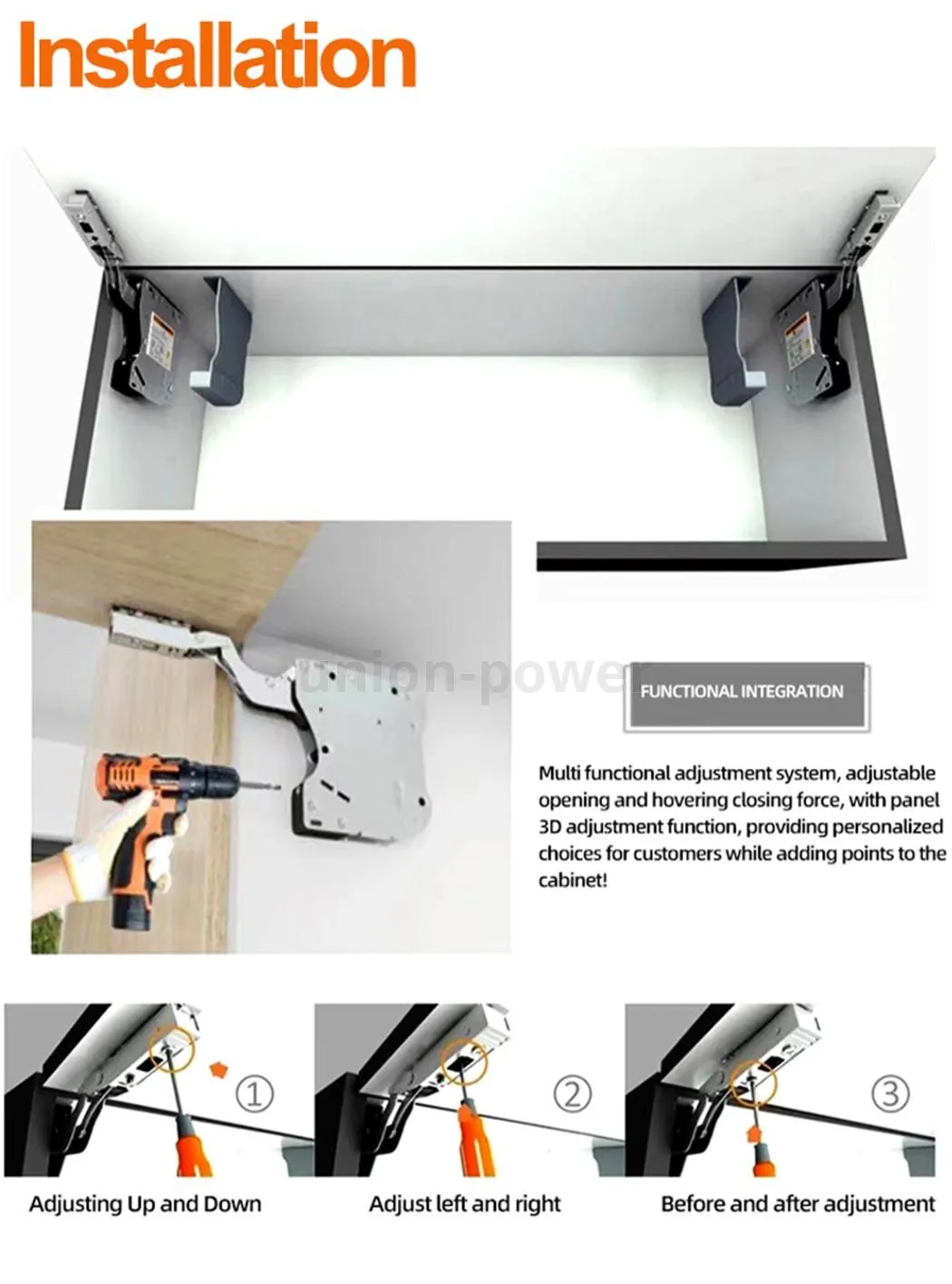Cabinet Door Support Folding Lift-up Door Stay HZS-G123