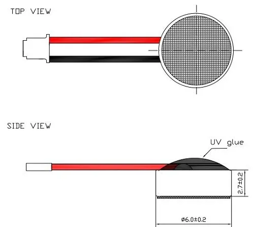 Waterproof IP67 microphone units ,RoHS&Reach compliance