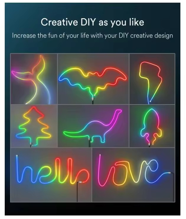 LED lights neon RGBIC lights with APP